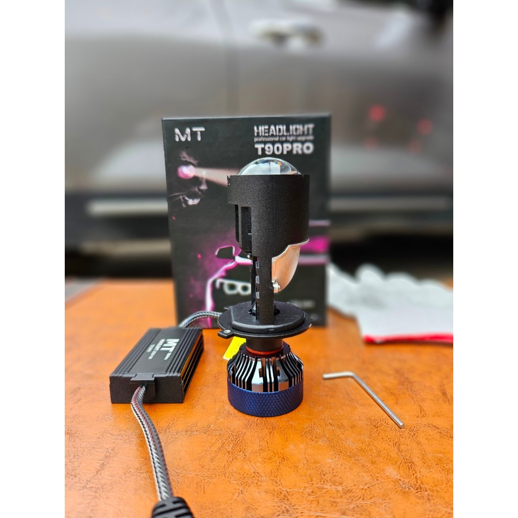 Đèn Pha Led Bi Cầu T90 Pro 2024 H4 90w Lắp Ô tô Pha Bi Cầu Mini Chống ...