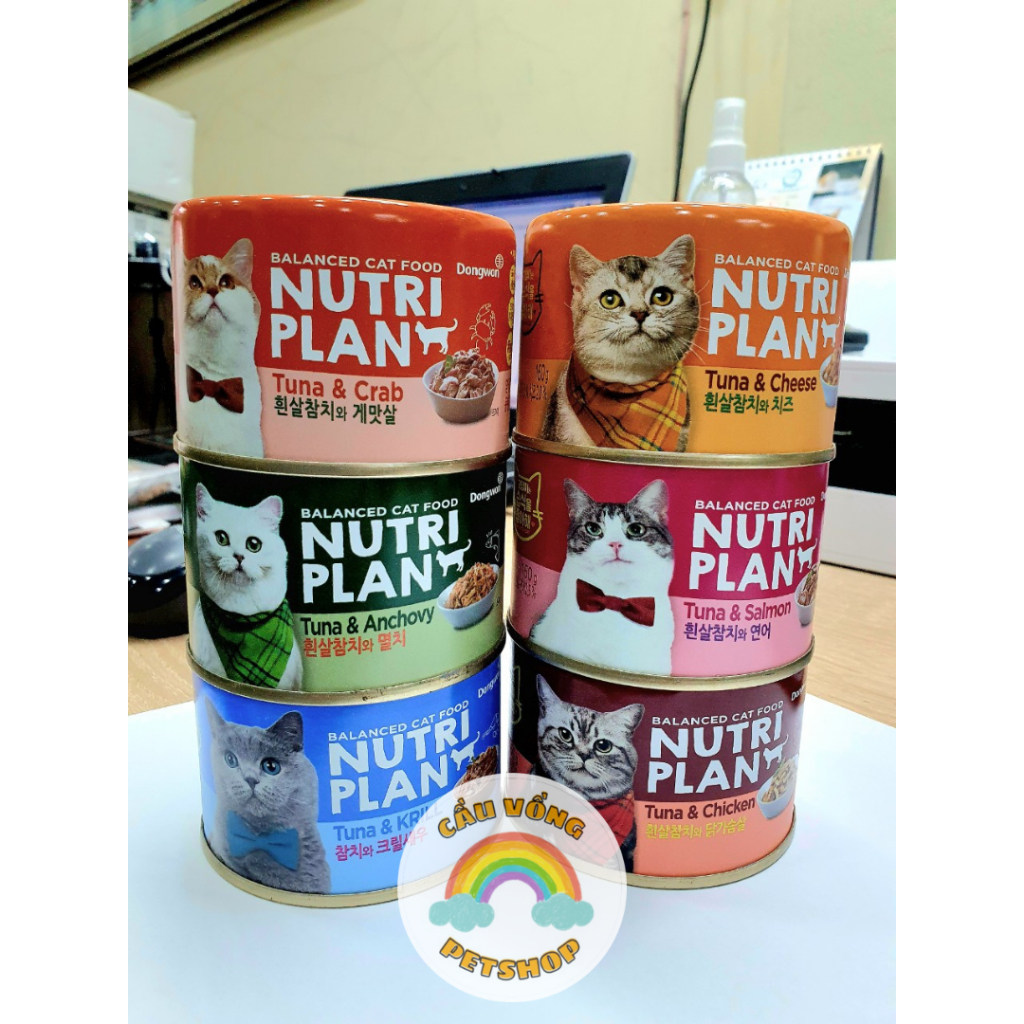 [Hỏa Tốc] 1 thùng 24 lon Mix vị Pate NUTRI PLAN cho mèo - Hàn Quốc - Lon 160g | Shopee Việt Nam