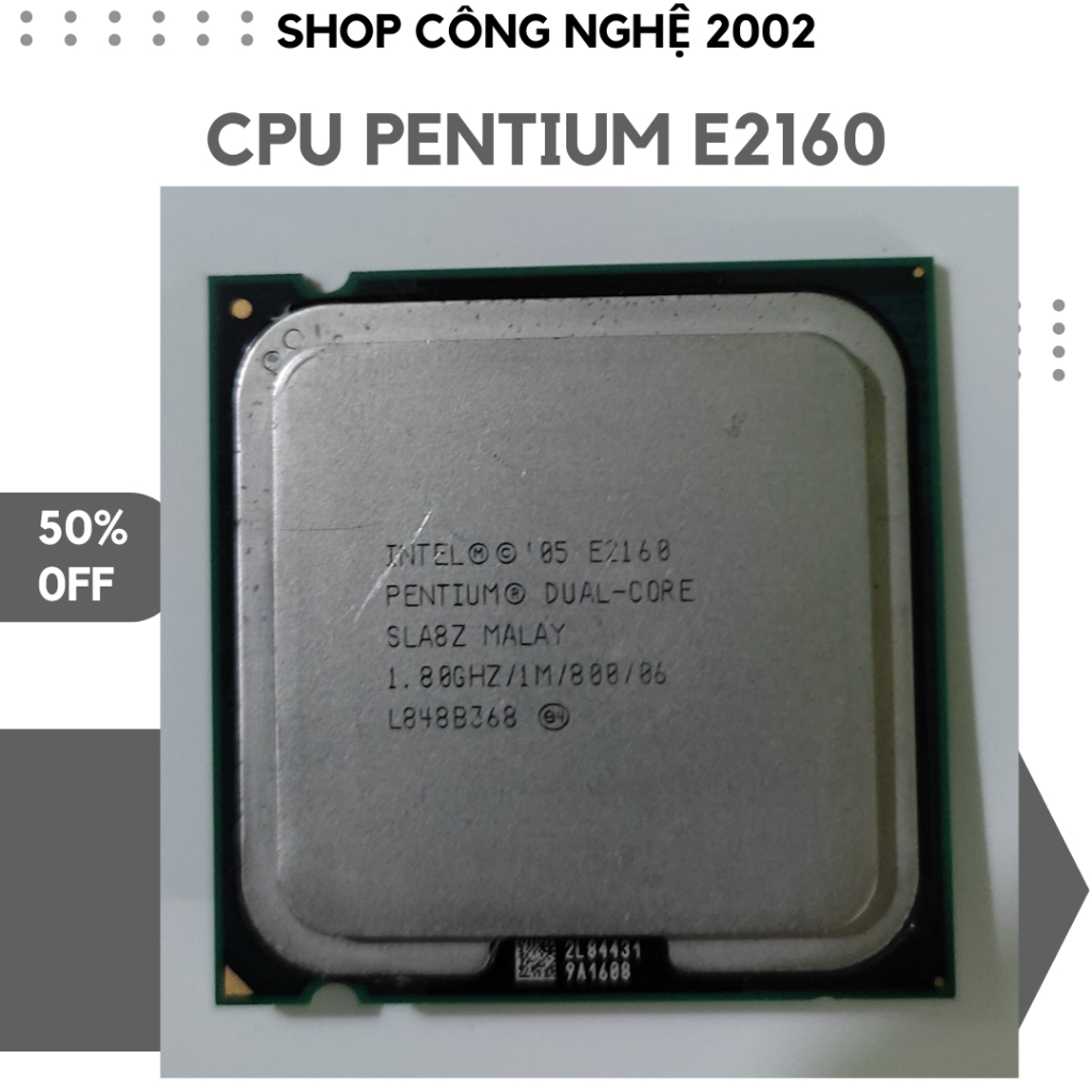 Bộ xử lý Intel® Pentium® E2160 || 1M bộ nhớ đệm, 1,80 GHz || Hỗ trợ ...