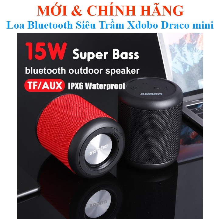 Loa Bluetooth 5.0 Siêu Trầm Xdobo Draco mini 15W - IPX6 TWS pin 3600mAh ...