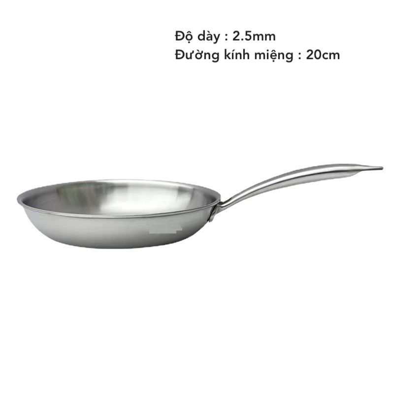 Chảo CHOCKMEN Inox 18/10 20-22-24-28CM Chảo 5 Lớp Liền Thân Siêu Dày Chảo Rán Chảo Xào Chảo Thép ...