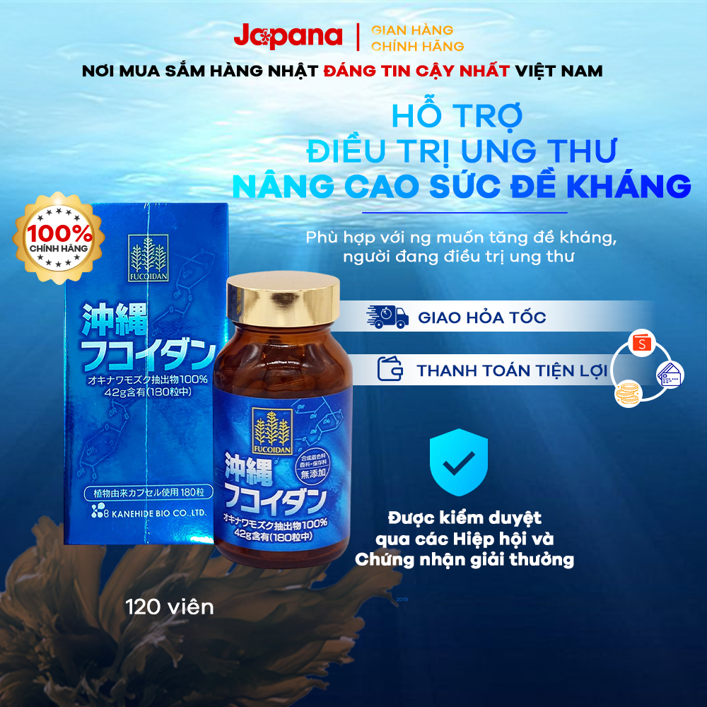 Viên uống Kanehide Bio Okinawa Fucoidan xanh 180 viên | Shopee Việt Nam