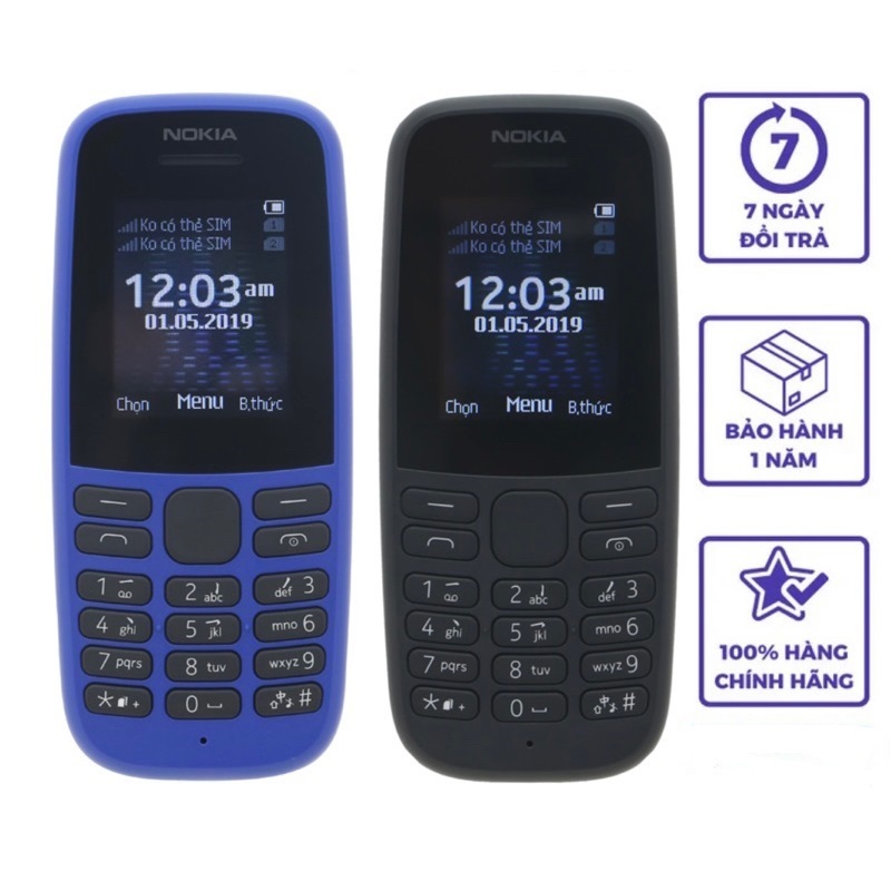 điện thoại giá rẻ Nokia 105 (CHÍNH HÃNG-MAIN ZIN-HỖ TRỢ SÓNG 4G) | Shopee Việt Nam