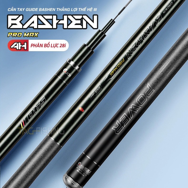Cần Câu Bashen thắng lợi thế hệ 3 4H 5H Guide ,kèm ngọn phụ ( bảo hành ...
