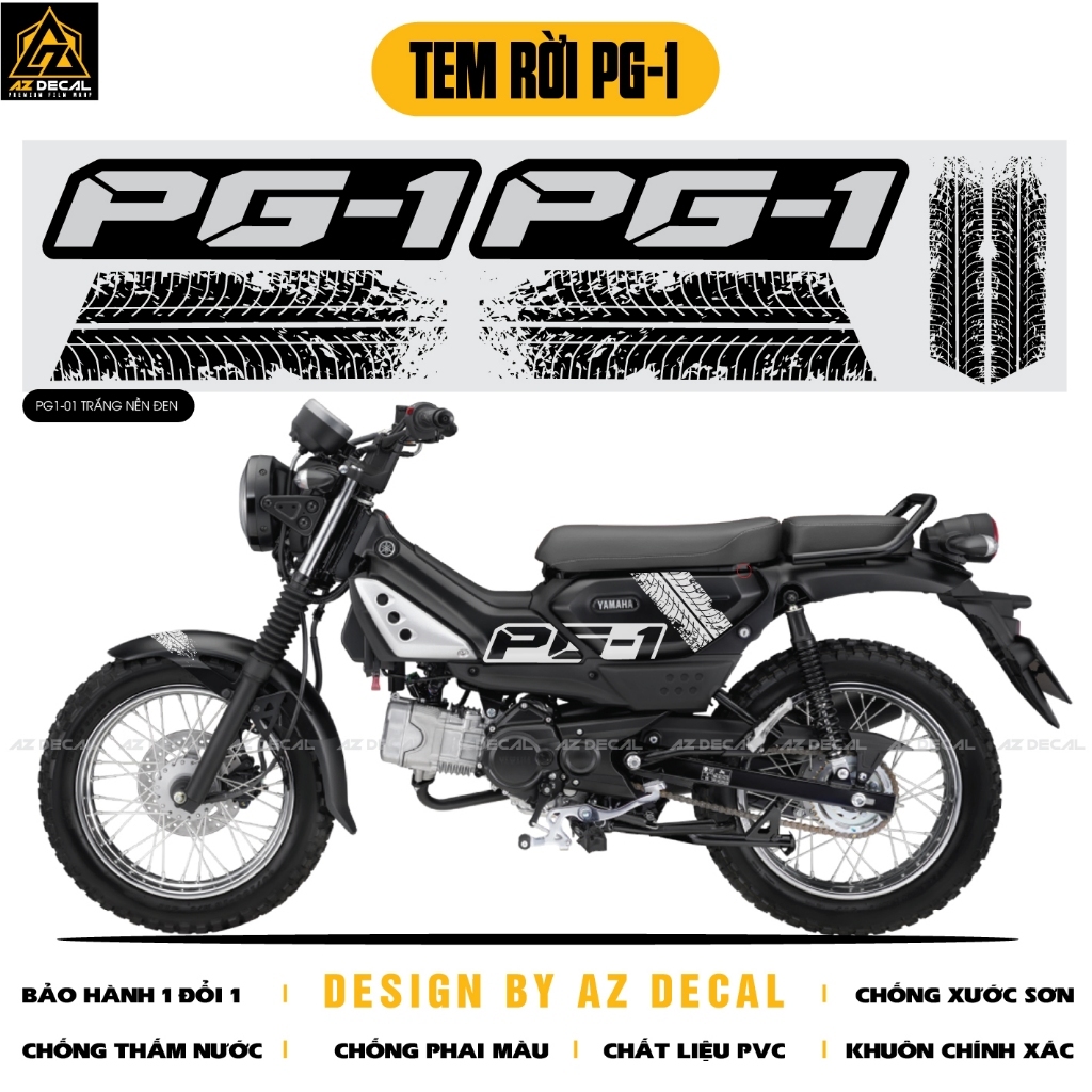Tem Xe Yamaha PG-1 Cực Chất | PG1-01 | Team Decal Hình Dán Xe Máy Chống Nước Bền Màu - AZDECAL ...