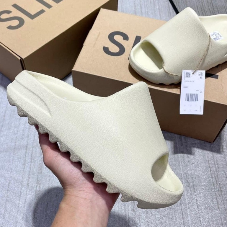 Dép đúc bánh mì YZ SLIDE vân nhám quai ngang xăng đan nam nữ bền dập ...