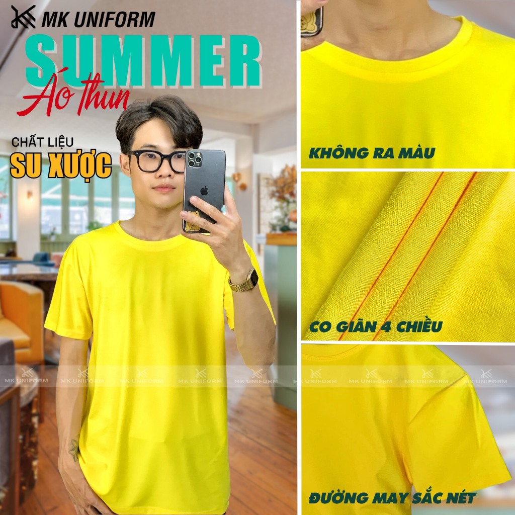 Áo Thun Nhiều Màu unisex (MK) Áo Thun Tay Ngắn Form Xuông Đủ Size Vải ...