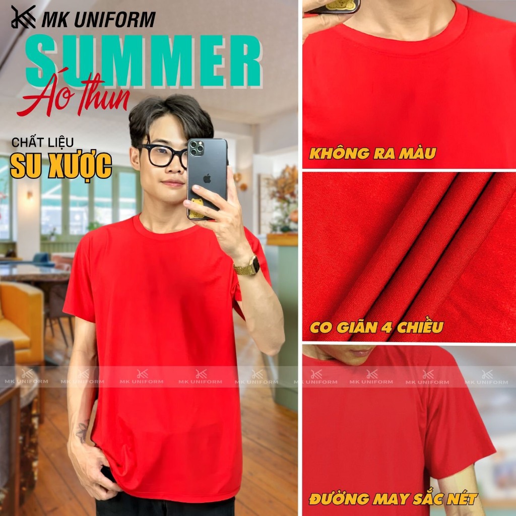 Áo Thun Nhiều Màu unisex (MK) Áo Thun Tay Ngắn Form Xuông Đủ Size Vải ...