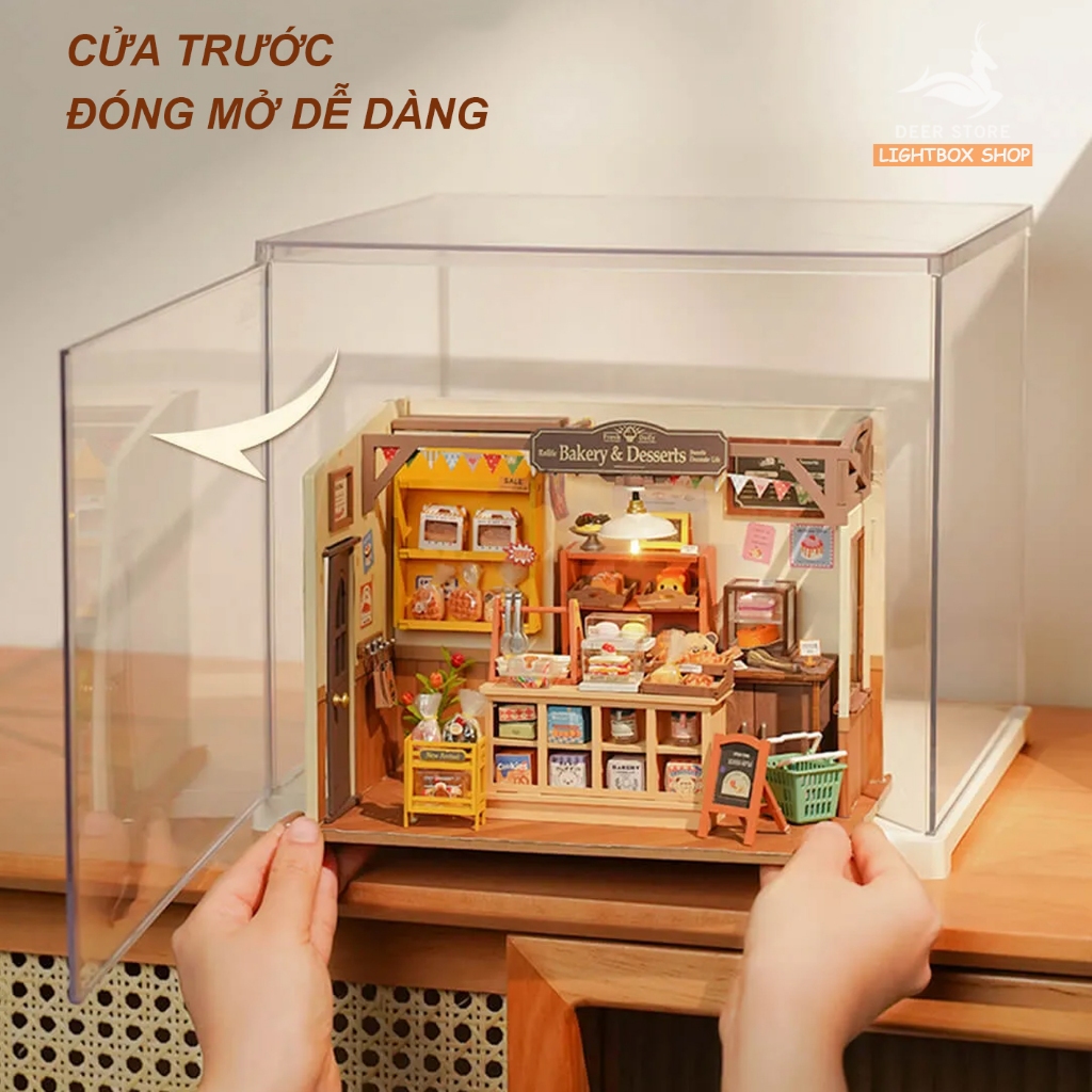 Hộp trưng bày Robotime Rolife Miniature House Display Box DF03L. Dành ...