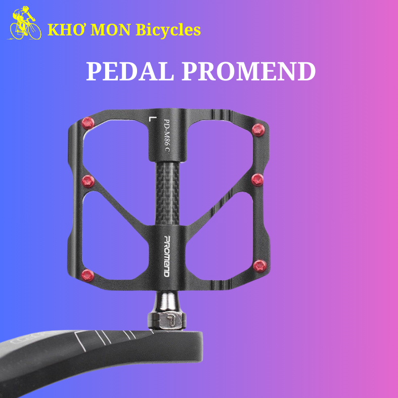 Pedal xe đạp thể thao Promend PD-M86C trục bọc carbon, 3 bạc đạn, có đinh chống trượt | Shopee ...
