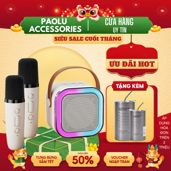 Loa Bluetooth Karaoke Mini K12 kèm mic không dây công suất 10W | Shopee ...