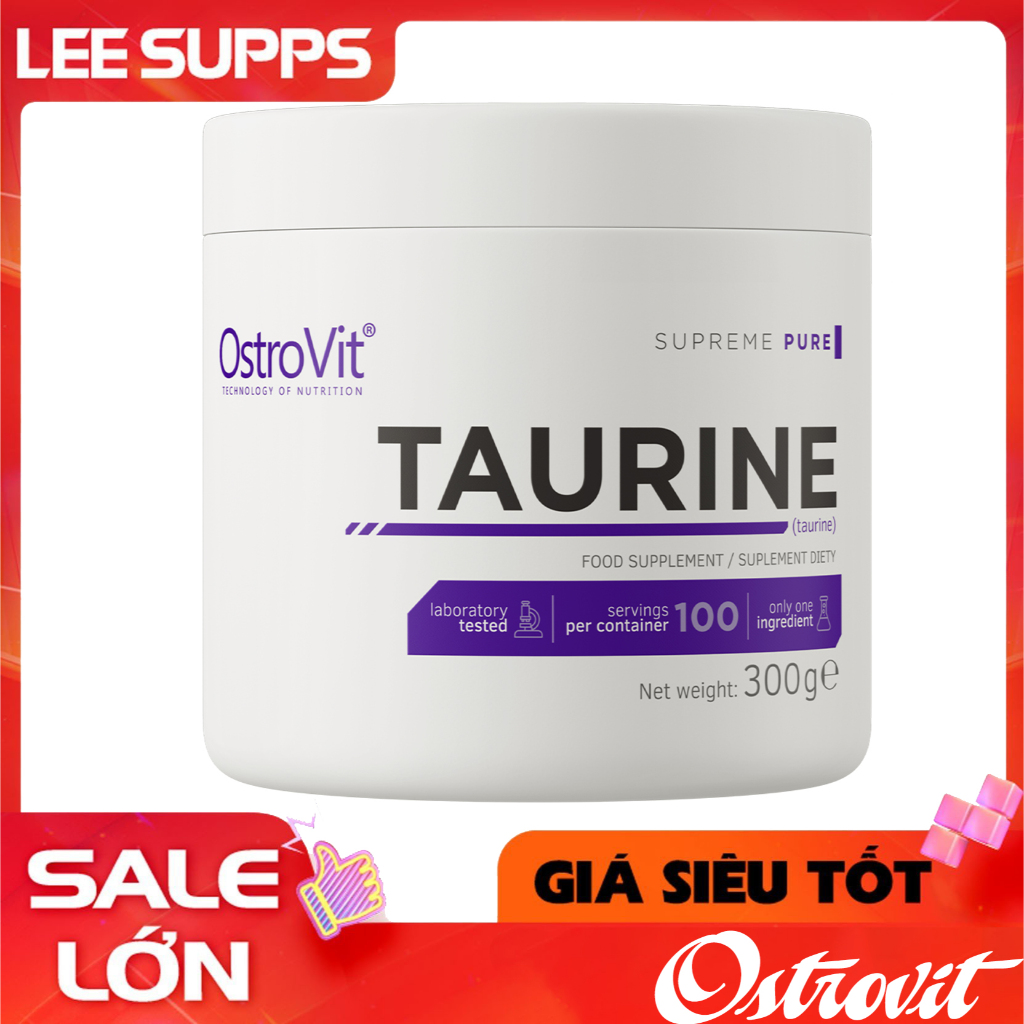 Bột uống Ostrovit Taurine 300g 100 lần dùng - Tăng sức mạnh sức bền ...