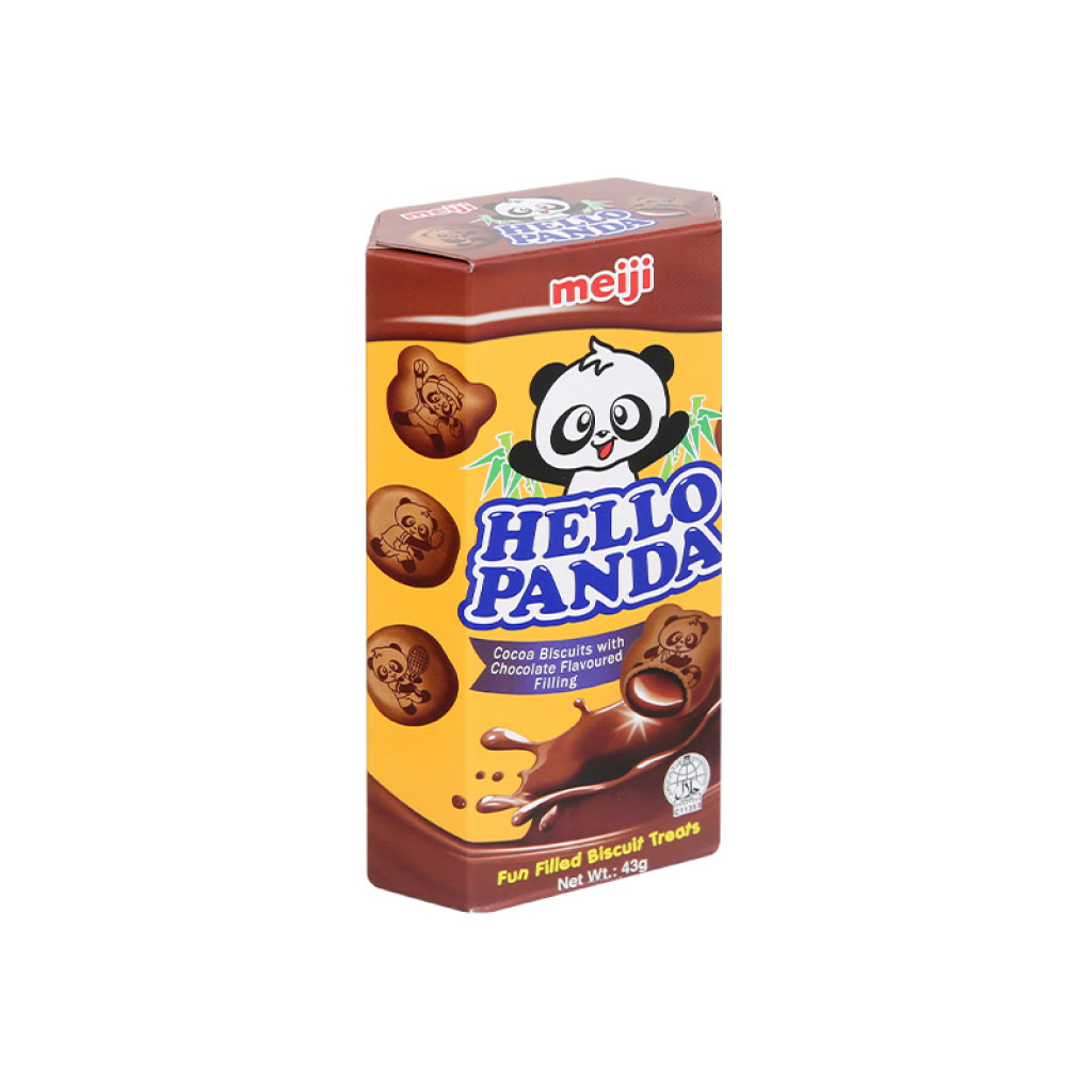 Bánh Gấu Hello Panda Meiji Hương Cacao Nhân Kem Sôcôla (Hộp 43g - Vàng ...
