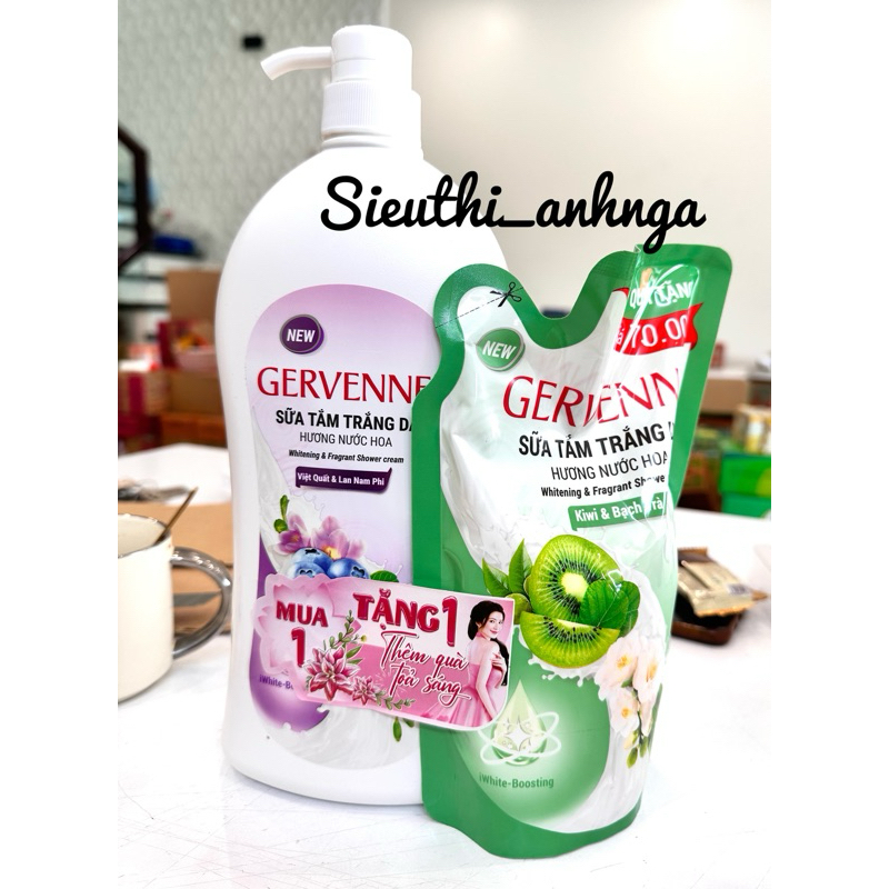 Sữa Tắm Trắng Da Gervenne 900G/1,2L ( Tặng Túi Sữa Tắm 380g ) | Shopee Việt Nam