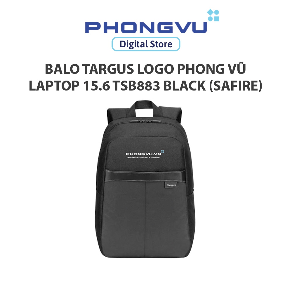Balo Targus logo Phong Vũ laptop 15.6 TSB883 Black (Safire) (Quà tặng ...
