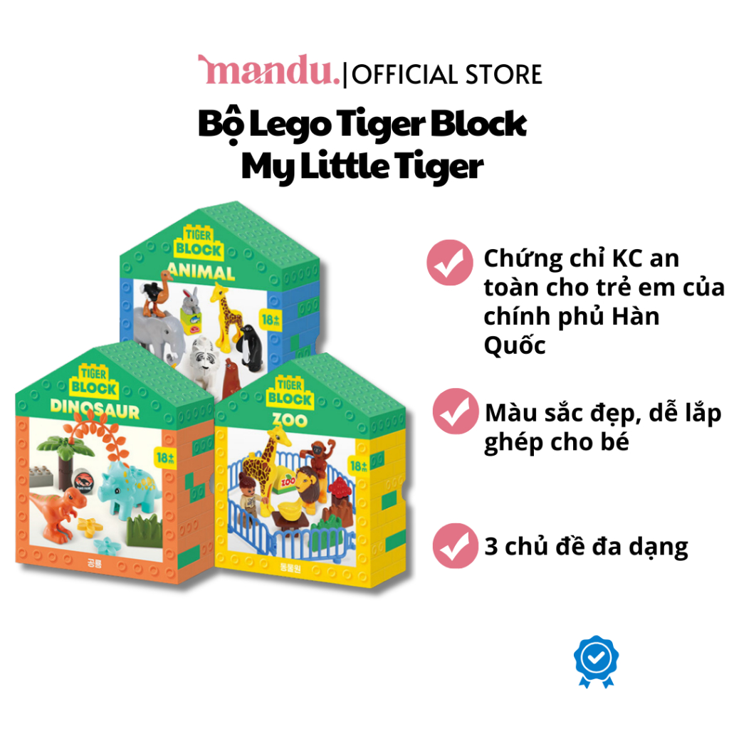 Set Lego Tiger Block các chủ đề, Lego lắp ráp đa dạng giúp bé thông ...