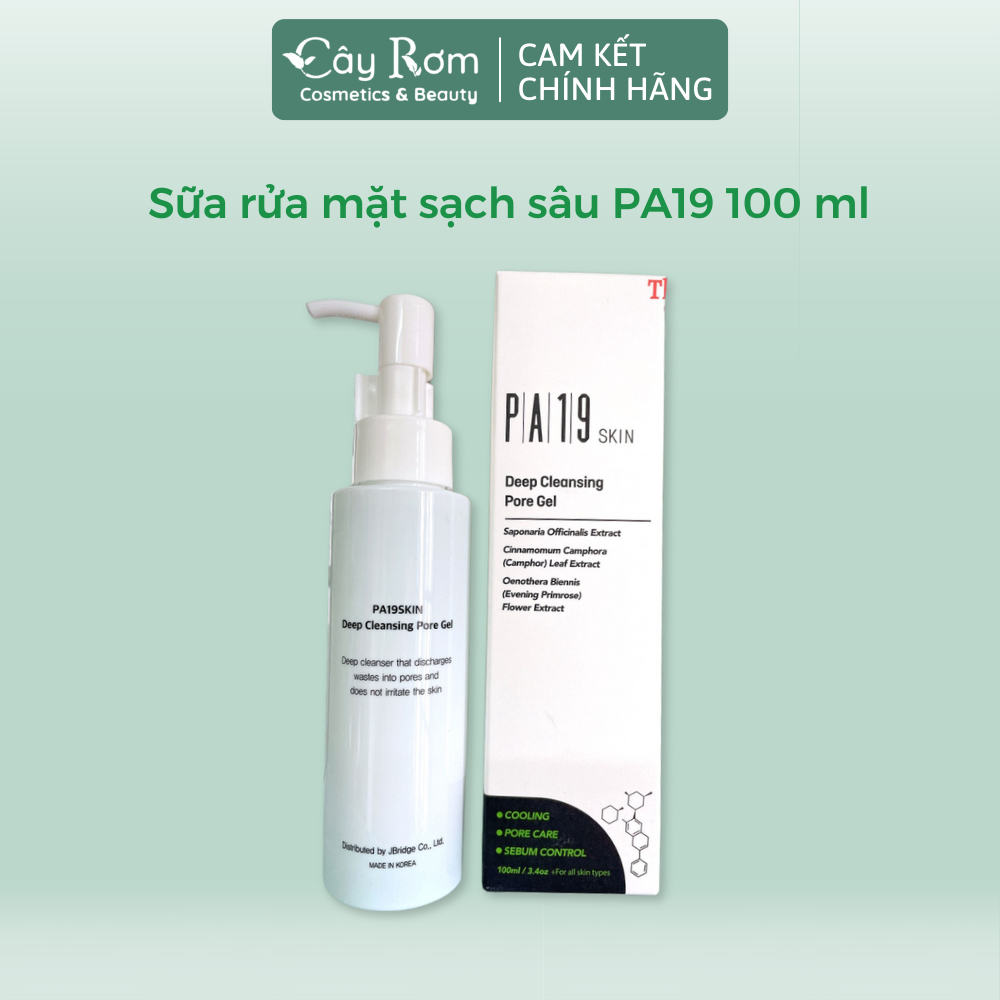 Sữa rửa mặt sạch sâu PA19 100 ml | Cây Rơm Cosmetics | Shopee Việt Nam