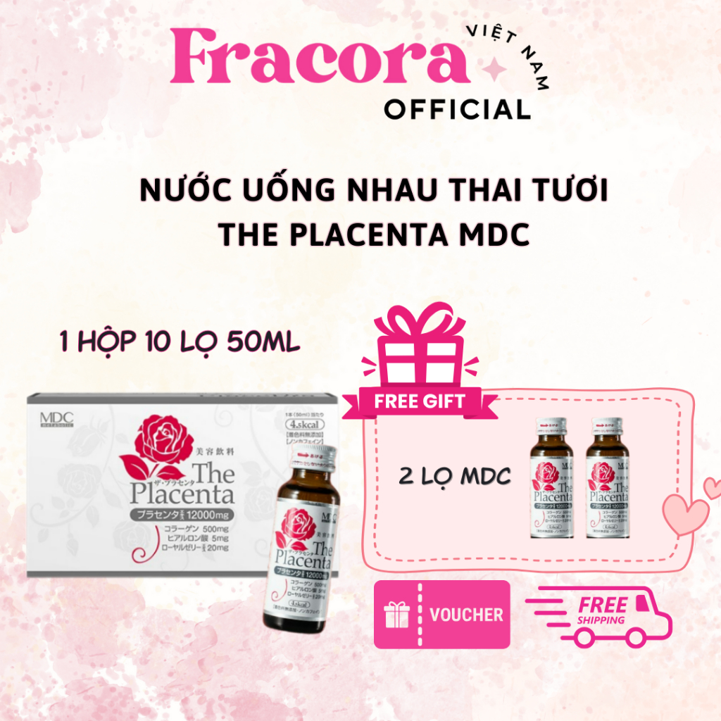 Nước uống nhau thai tươi The Placenta MDC sáng bóng da, ngăn ngừa nám ...