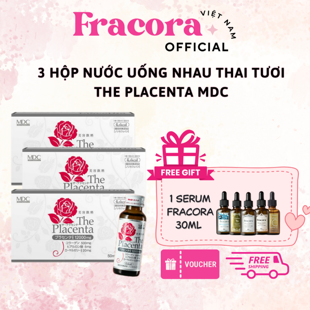 Nước uống nhau thai tươi The Placenta MDC sáng bóng da, ngăn ngừa nám ...