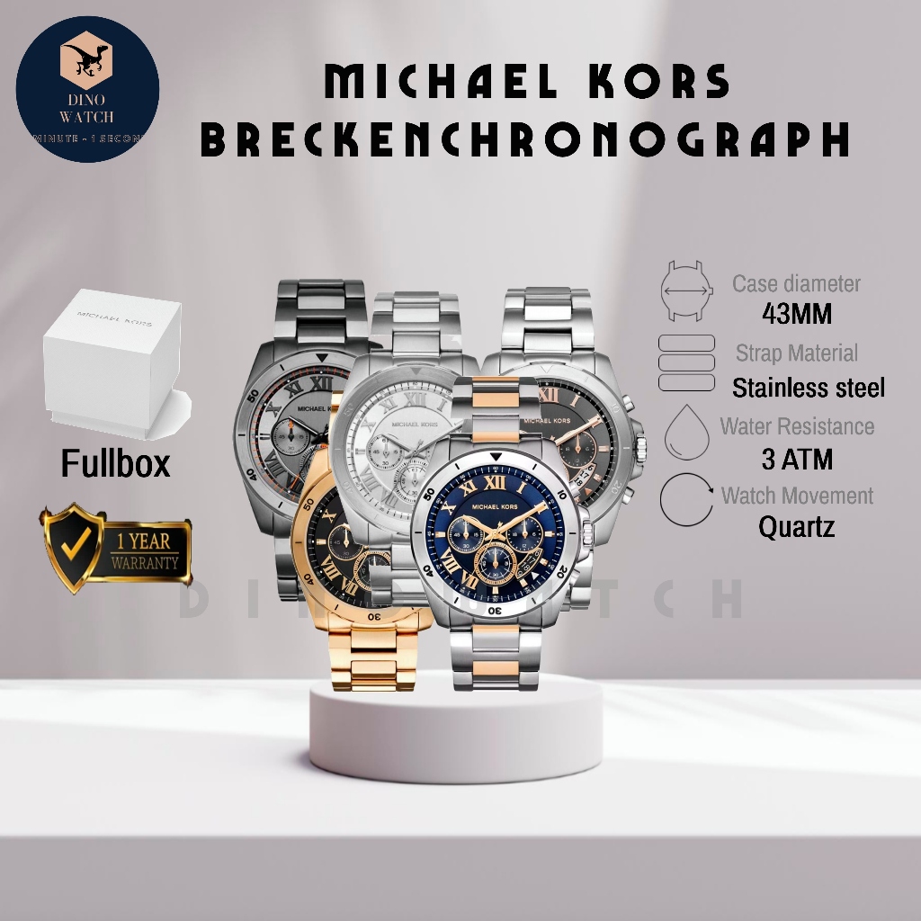 Đồng hồ nam michael kors brecken mk8438/8562/8481/8482 dây thép 44mm ...