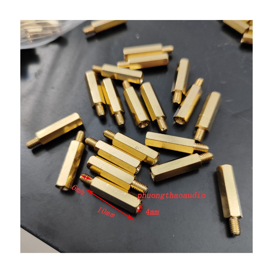 Set 5 cọc đồng ren M4 các loại M4x10+6, M4x15+6, M4x20+6 | Shopee Việt Nam