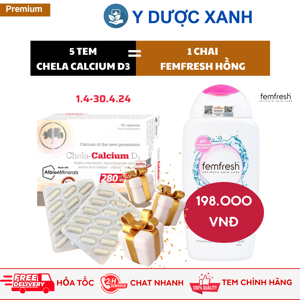 Mua [Chính Hãng] Canxi CHELA CALCIUM D3 30 viên, Bổ sung canxi cho bầu ...