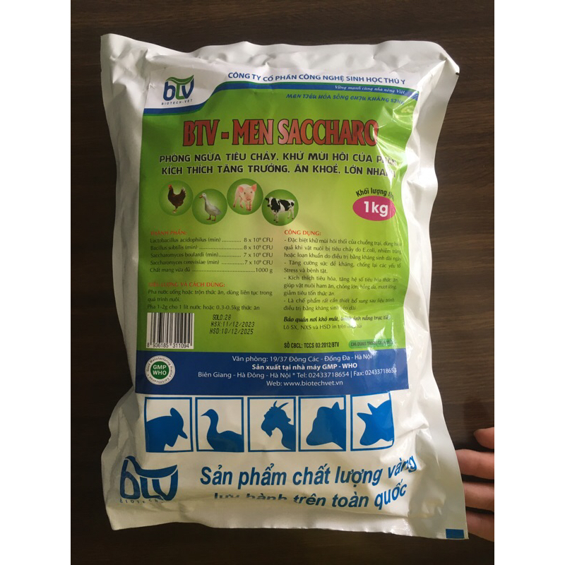 Men tiêu hoá SACCHARO (1kg) cho vật nuôi hay ăn chóng lớn | Shopee Việt Nam