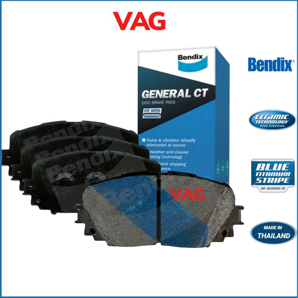 [ Má phanh Bendix Thái ] Bộ Má phanh trước Vios 07-21, Yaris 07-15 ( Dùng cho xe phiên bản 2 ...