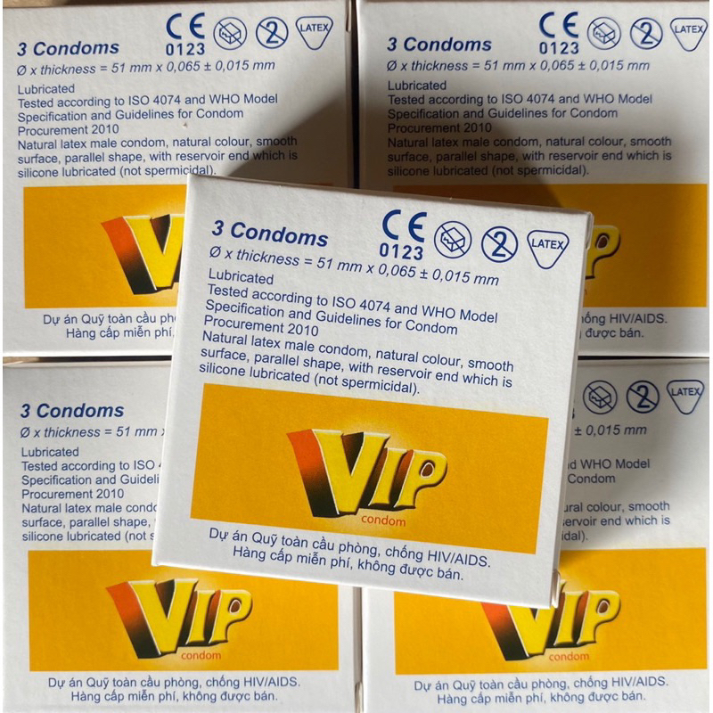 Bao cao su Vip hộp nhỏ 3 cái, bcs gia đình kế hoạch hóa gđ, ngăn ngừa ...
