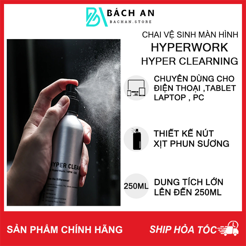 Bộ vệ sinh màn hình Hyper Cleaning HyperWork C02 (Hyper Cleaning Kit) - LapTop, Điện Thoại, Màn ...