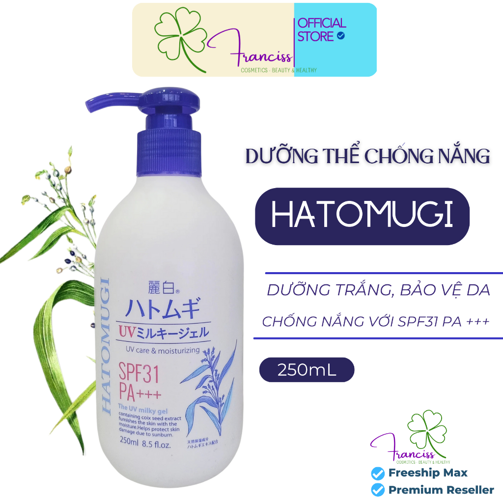 Lotion Chống Nắng Dưỡng Da Body Hatomugi UV Care & Moisturizing The UV ...