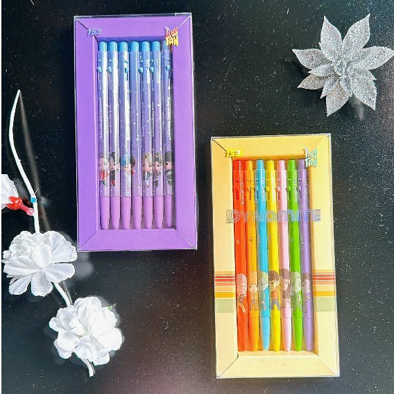 Set 07 bút bi Tiny Tan Monami 153 BTS 0.5mm | Shopee Việt Nam