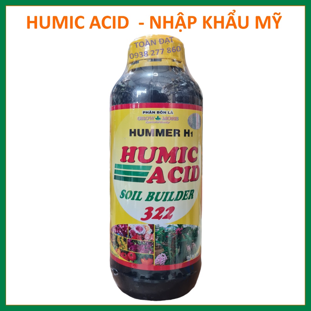 Phân Bón Humic 322 Mỹ Growmore (chai 1 lít), Humic USA nhập khẩu chính ...