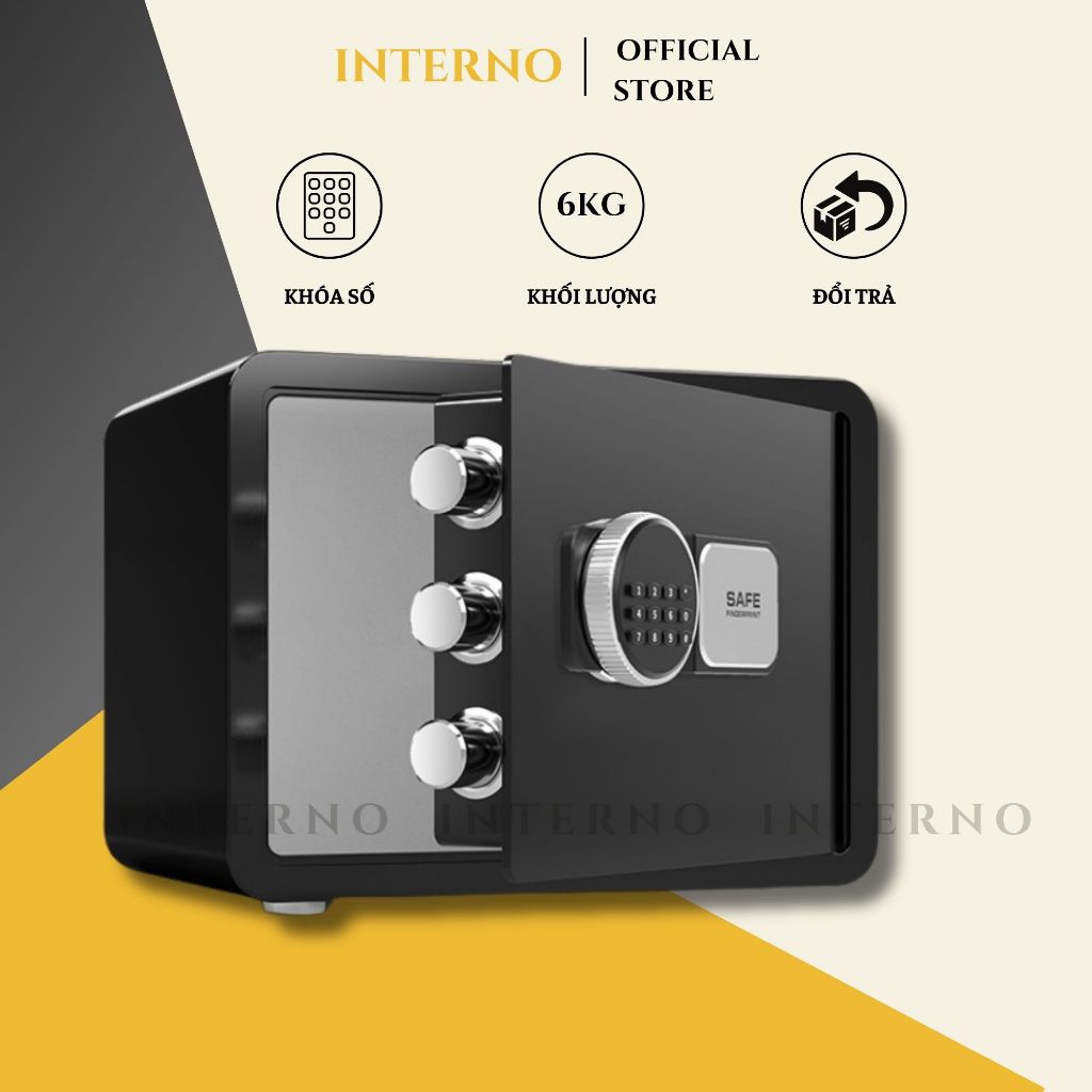Két Sắt Mini SAFE Két Sắt Mini Thông Minh INTERNO Mở Khóa Sổ Điện Tử ...