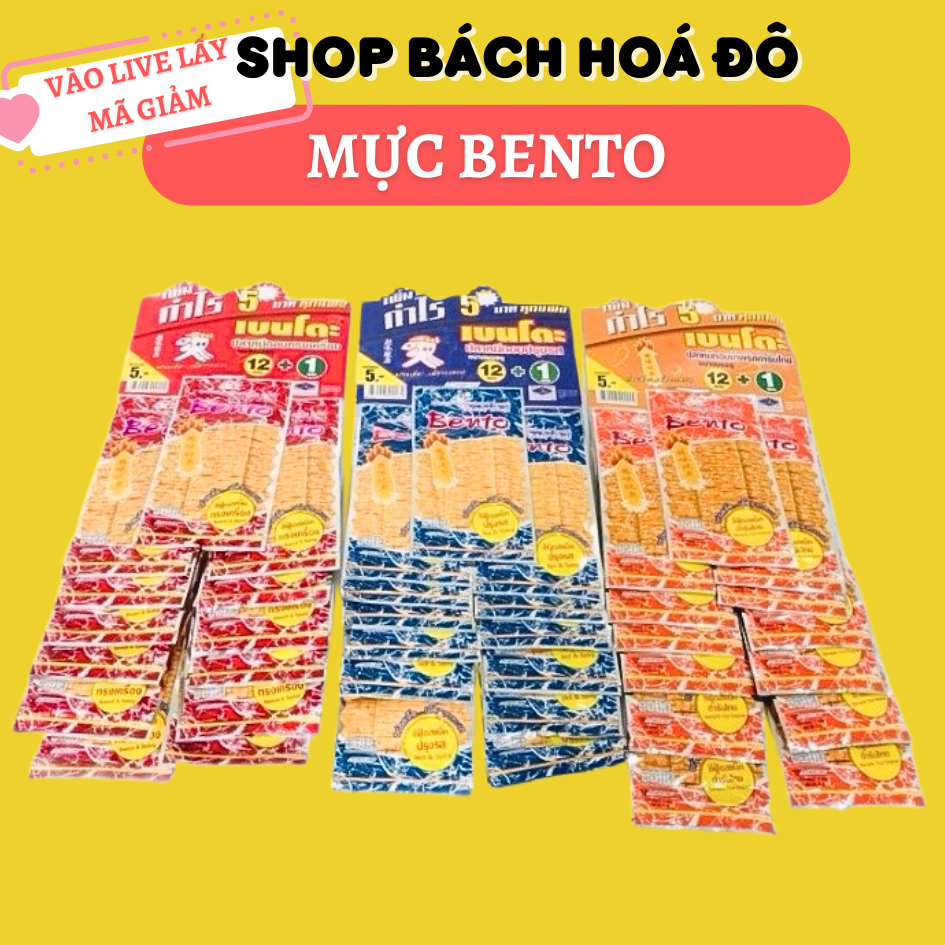 Mực Bento Gói 6g Snack Mực Bento Thái Lan Đủ 3 Vị | Shopee Việt Nam