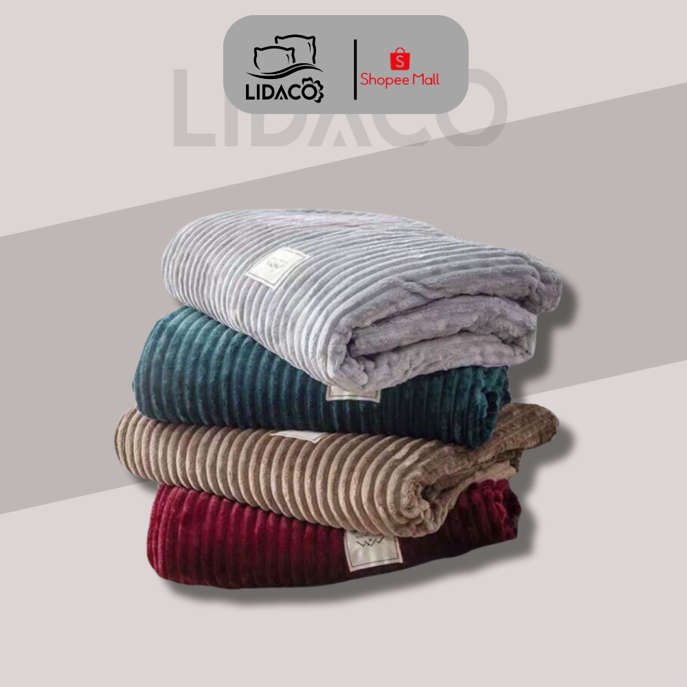 Chăn Nhung Tuyết Văn Phòng Kẻ Tăm LIDACO Kích Thước 2mx2m3 | Shopee ...