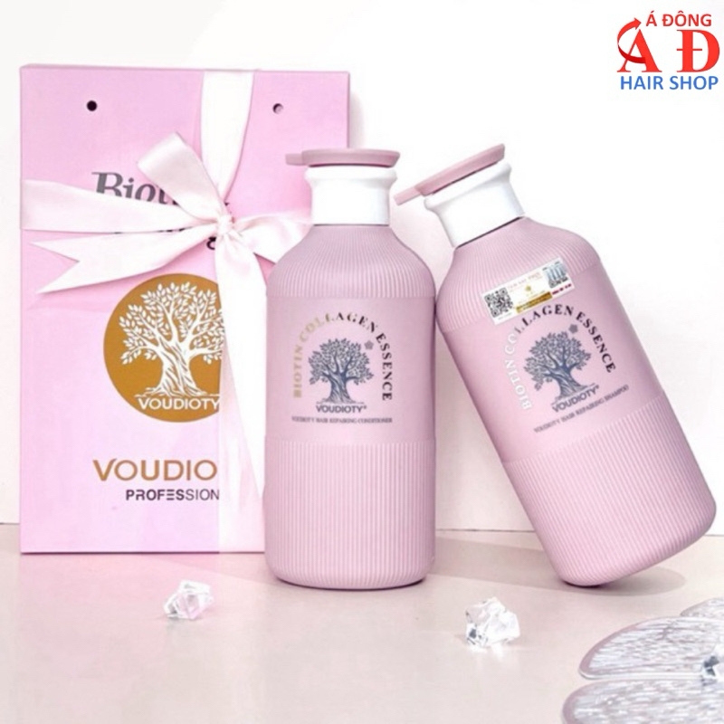 Bộ Dầu Gội Xả Biotin Collagen Essence Voudioty Hồng Phục hồi Giảm Rụng Tóc New 500mlx2 | Shopee ...