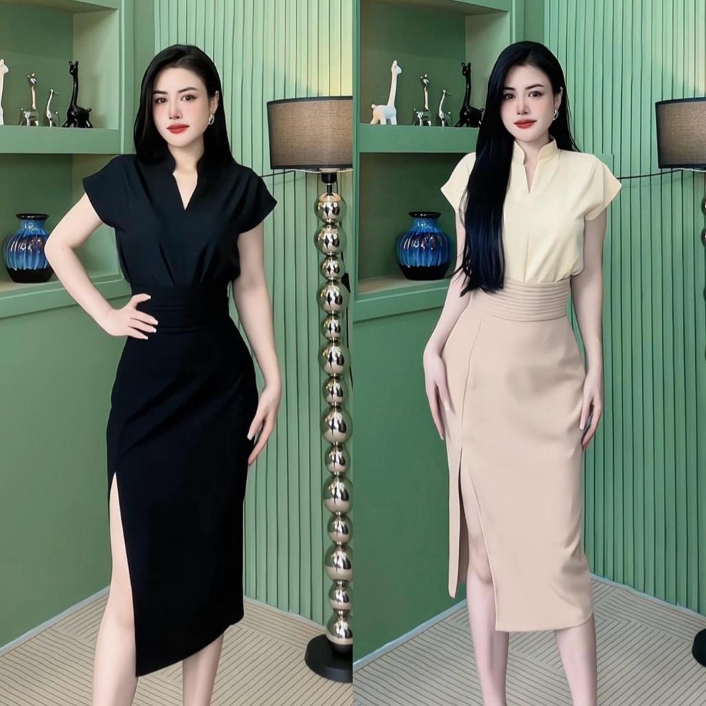 SET VÁY TAY CÁNH DƠI CHÂN VÁY DẬP LY đủ size Nga Tây Boutique | Shopee ...