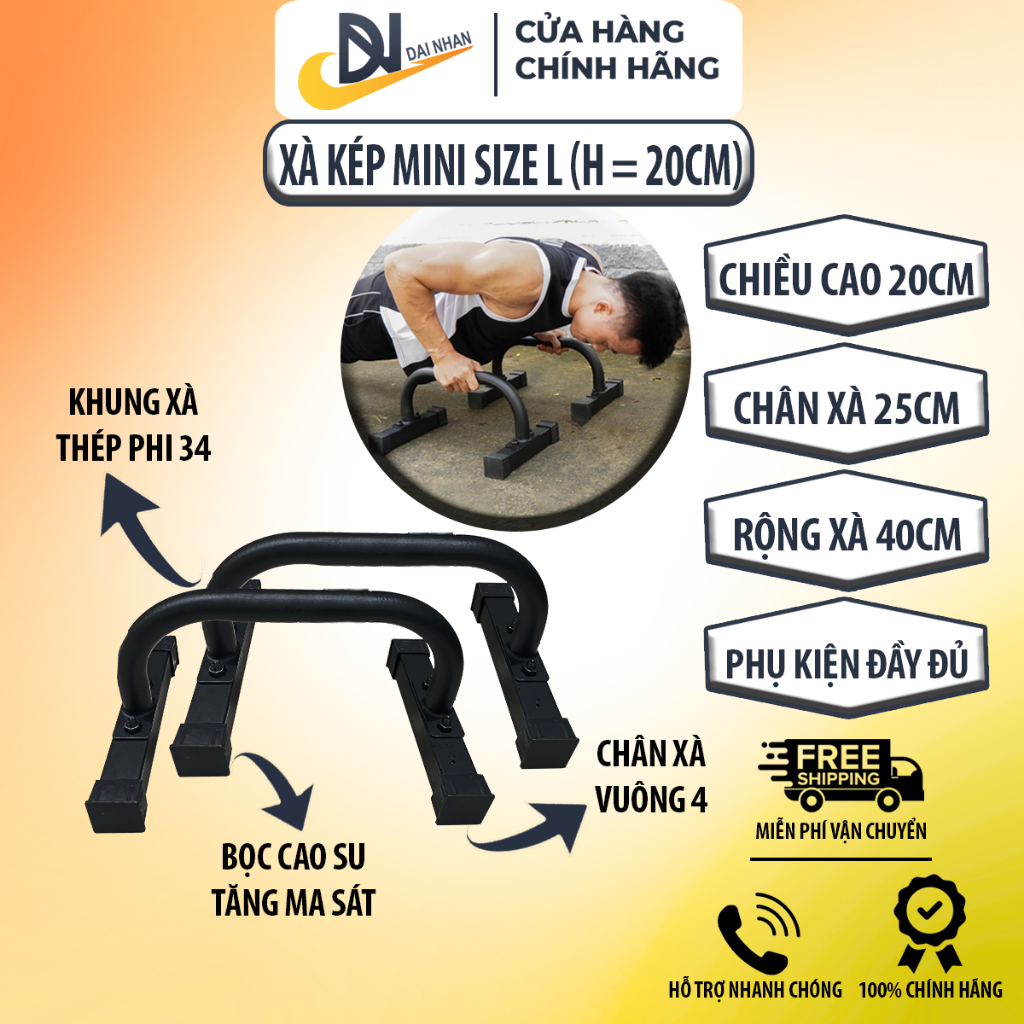 Dụng cụ hít đất, xà kép mini, dụng cụ chống đẩy, Parallettes size L ...