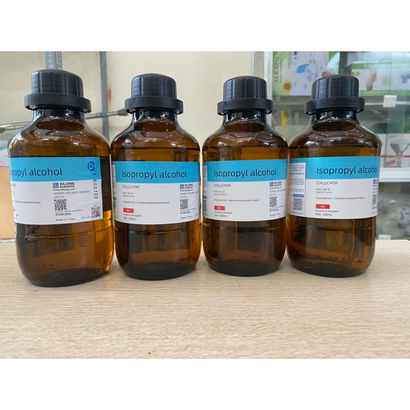 Hoá chất Isopropyl alcohol IPA 2-propanol 99.7% C3H8O chai 500ml Xilong CAS 67-63-0 | Shopee ...