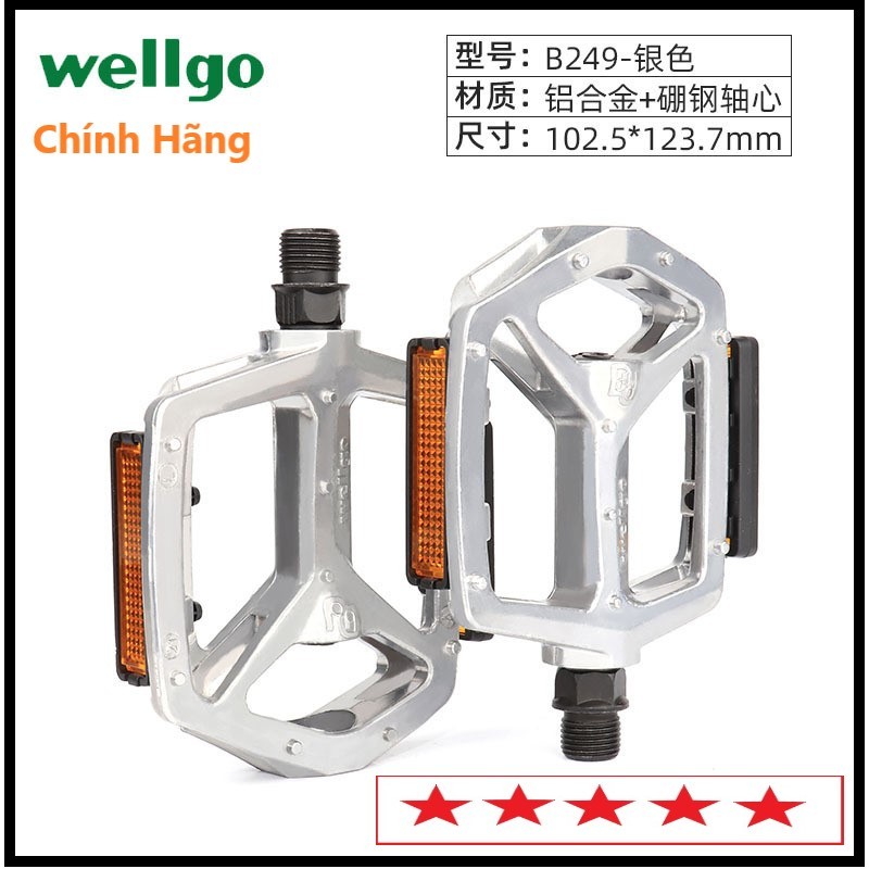 Pedal Bàn Đạp Xe Đạp Pedan Xe Đạp Thể Thao Chống Trượt WELLGO B249 [HÀNG CHÍNH HÃNG] | Shopee ...