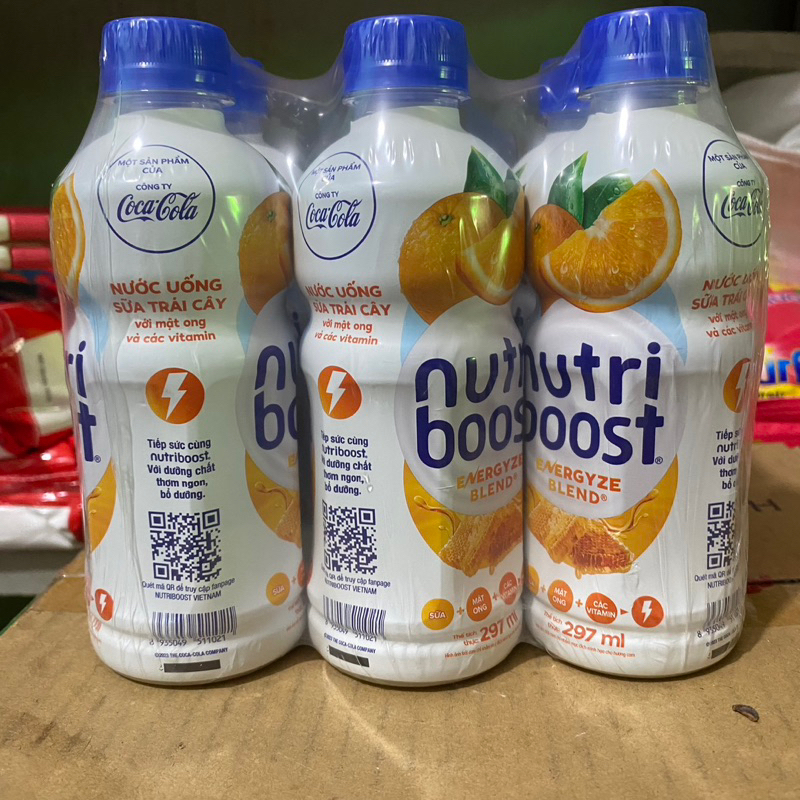 Lốc 6 Chai Nước Uống Sữa Trái Cây Nutri Boost Chai 297ml | Shopee Việt Nam