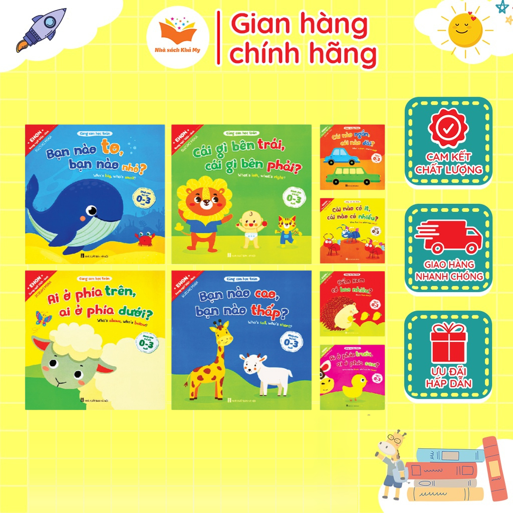 Sách - Bộ sách Ehon toán học đầu đời Cùng con học toán song ngữ Việt ...