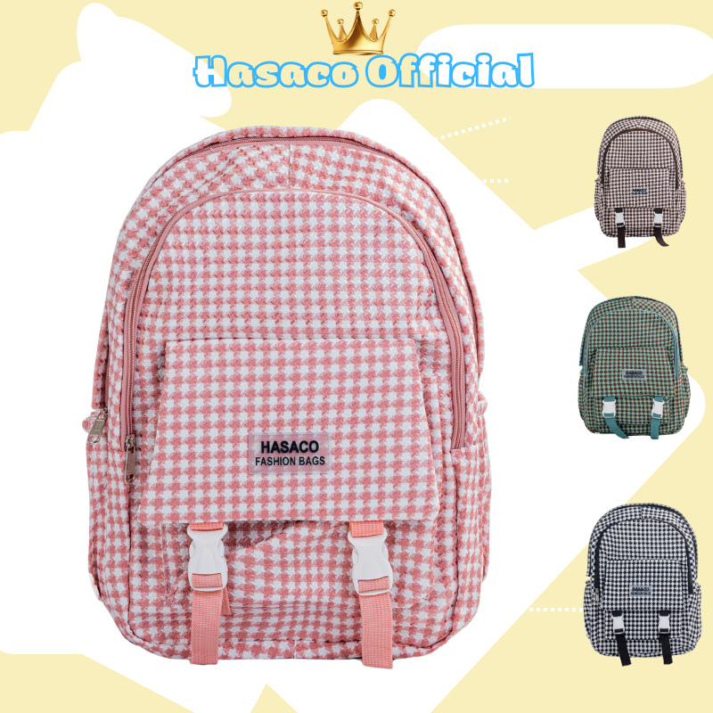 HASACO-Balo B1250 Kẻ Caro Nhỏ Phong Cách Basic Mang Đi Học, Đi Chơi, Đi ...