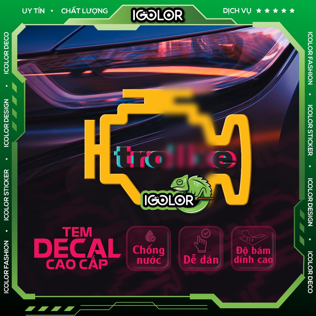 [Trollxe] Tem dán TROLL XE 🛵🏍️ DECAL UV DTF | Shopee Việt Nam