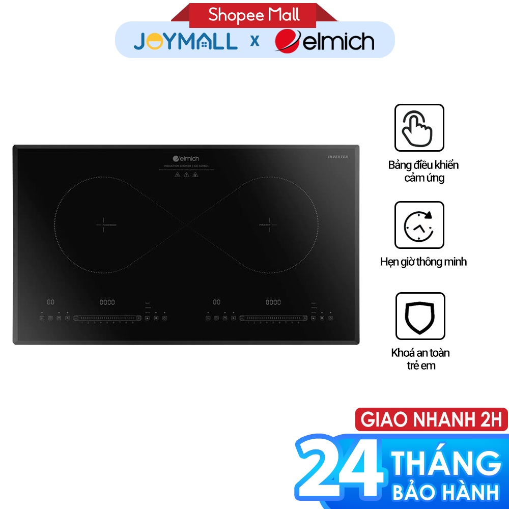 Bếp điện từ đôi Elmich ICE-3495OL/3496, Hàng chính hãng, Công suất đến ...