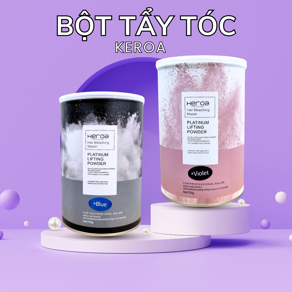 Bột tẩy tóc cao cấp Keroa lên tông 9,10 màu Xanh và Tím - 700g | Shopee Việt Nam