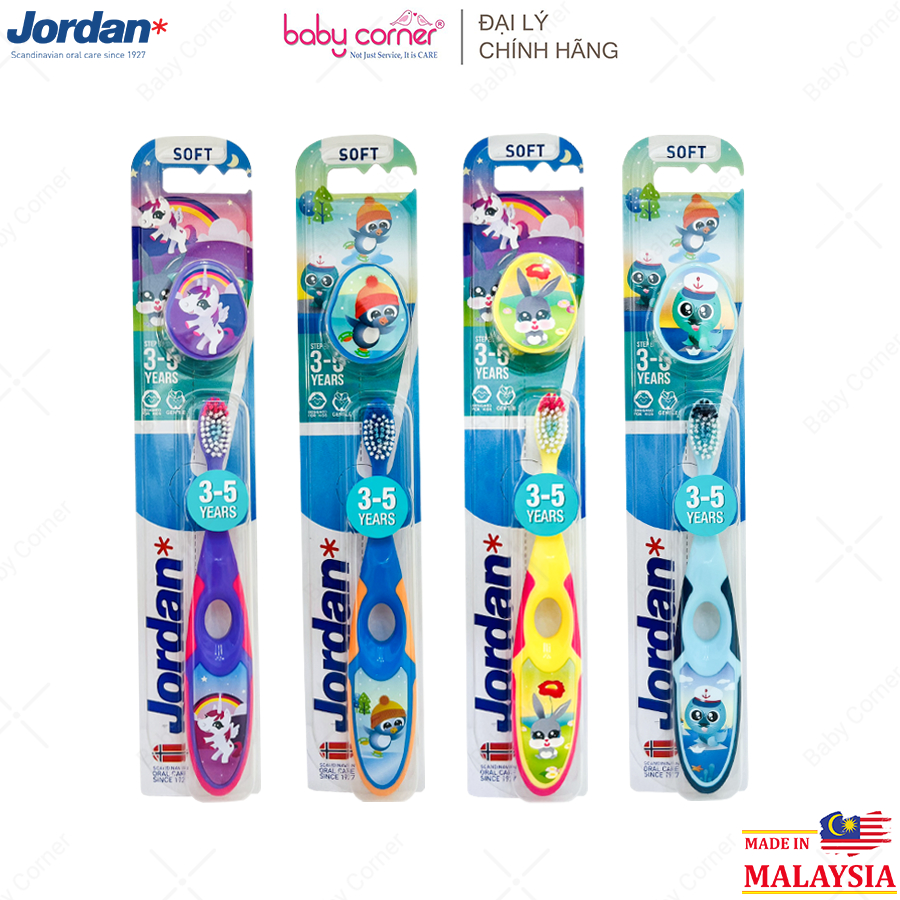 Bàn Chải Đánh Răng Lông Mềm Jordan Step 2 (3 - 5 tuổi) Giao Màu Ngẫu ...