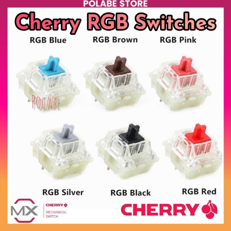 Công tắc Cherry Red silent Black linear tactile switch bàn phím cơ Cherry Brown RGB Silver Blue ...
