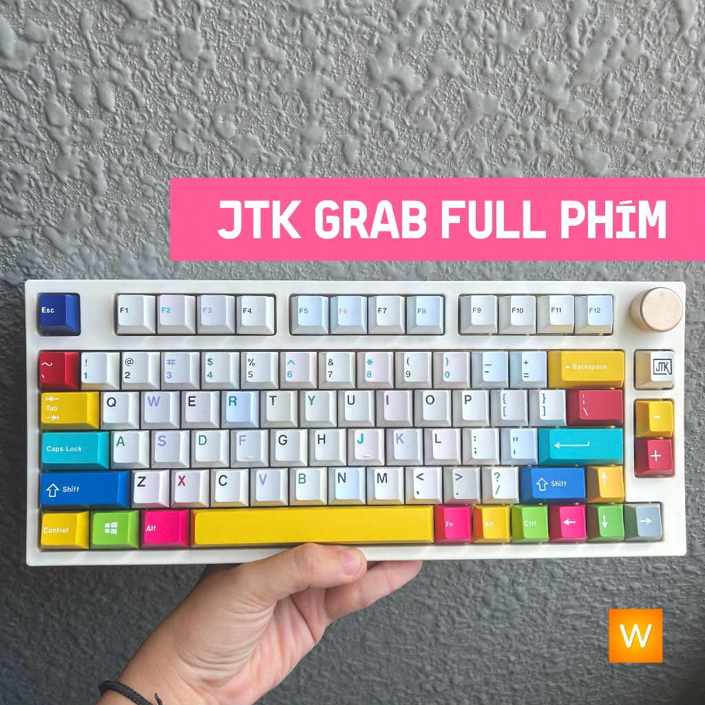 JTK Combo full phím - Color Block - Nút phím cơ Chính hãng JTK Grab ...